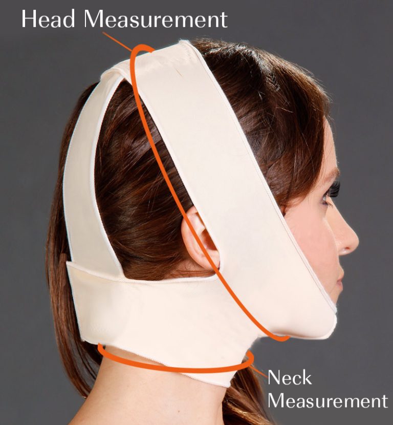 Caromed Head and Neck Post-Op Compression Face Surgery Garments